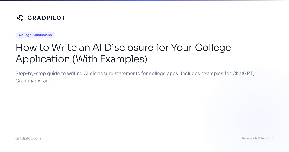 How to Write an AI Disclosure for Your College Application (With ...