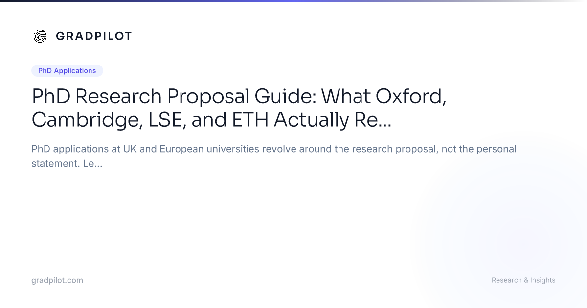 PhD Research Proposal Guide: What Oxford, Cambridge, LSE, and ETH ...