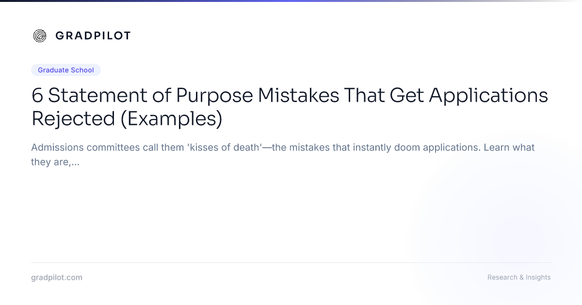 6 Statement of Purpose Mistakes That Get Applications Rejected ...
